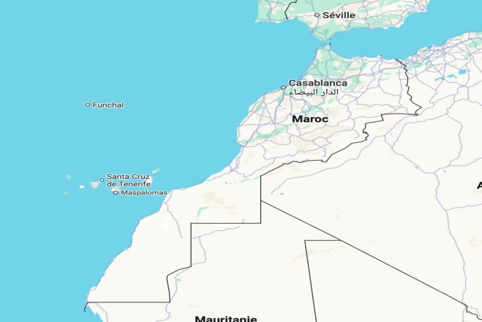 Sur Google Maps au Maroc, la ligne séparant le Sahara du pays a disparu ...